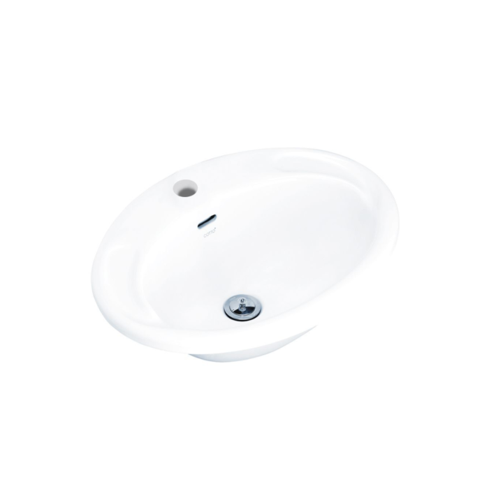 อ่างล้างหน้าฝังบนเคาน์เตอร์ COTTO รุ่น C007 ขาว - โฮมฮับ